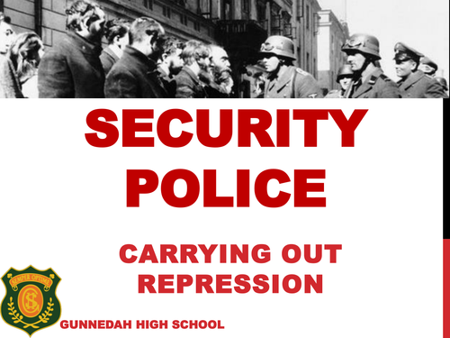 Nazi Security Police - Carrying Out Repression | Teaching Resources