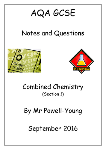 AQA GCSE Combined Science Chemistry Workbooks/Revision | Teaching Resources