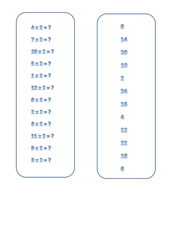 Times tables bookmarks | Teaching Resources
