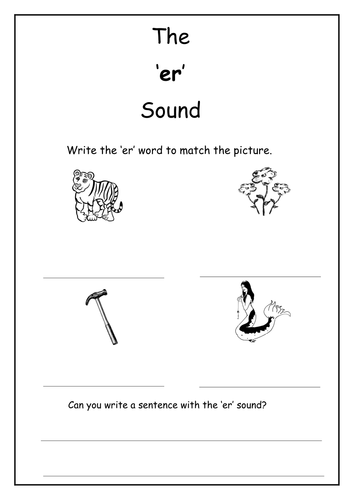 Phonics: er sound worksheet by Laurenstuart - Teaching Resources - Tes