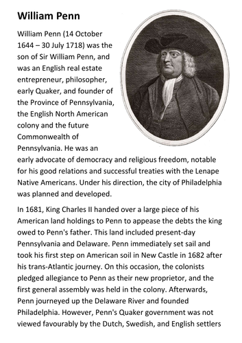 William Penn Handout | Teaching Resources