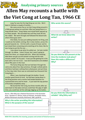 3 Primary sources: Australian involvement in the Vietnam War | Teaching ...