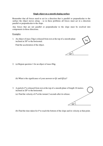 Objects In Motion Worksheets