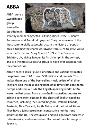ABBA Handout | Teaching Resources