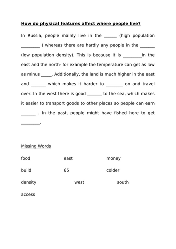 Fantastic Places, Lesson 2 - Remarkable Russia, Why do people live ...