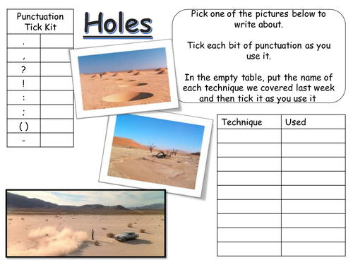 Holes creative writing comprehension eleven plus preparation | Teaching ...