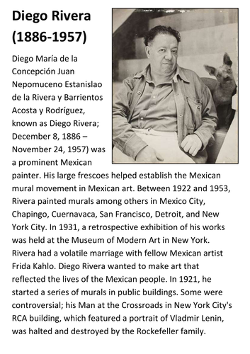Diego Rivera Handout with activities | Teaching Resources
