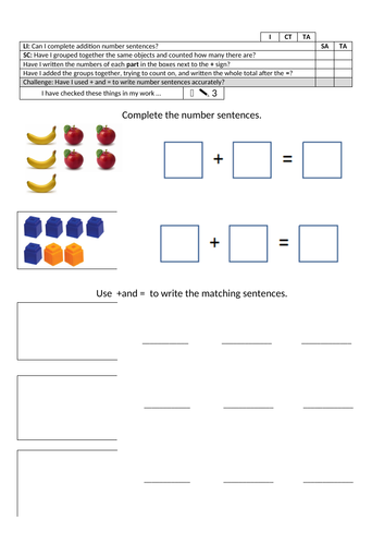 Y1 planning and resources for White Rose Maths Block 2 Addition and ...