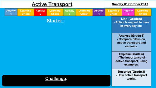 Active Transport - NEW AQA GCSE | Teaching Resources