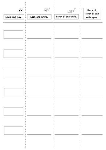 Spelling template. | Teaching Resources