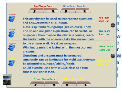 question and answer group fitness challenge | Teaching Resources