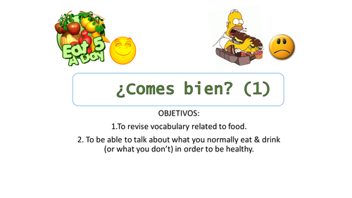 Comida sana | Teaching Resources