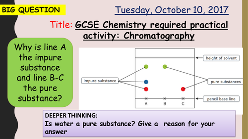 AQA new specification-Chromatography required practical-C10.2 ...