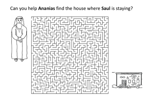 Can you help Ananias find the house where Saul is staying? | Teaching ...