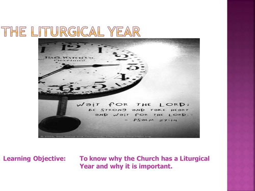 The liturgical year | Teaching Resources
