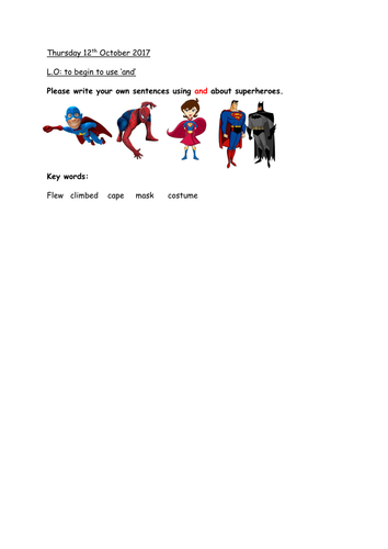 Year 1 using and | Teaching Resources