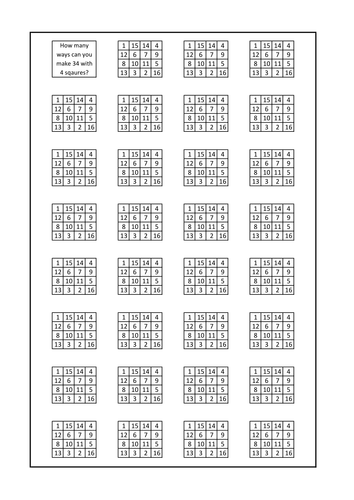 Magic Squares | Teaching Resources