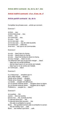 Articles - French | Teaching Resources