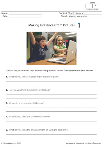 Making Inferences from Pictures 1 | Teaching Resources