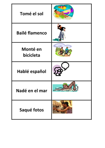 Past and present holidays - Spanish | Teaching Resources
