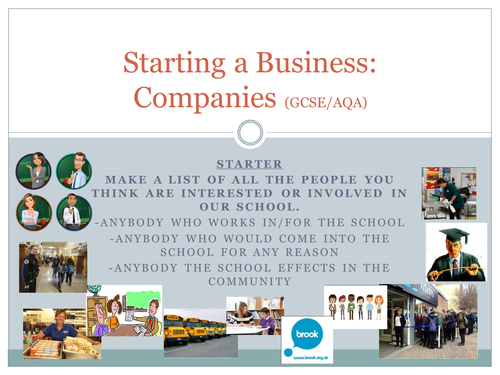 GCSE Business AQA Unit 1 Starting a Business, Lesson 8 - Companies ... GCSE Business AQA Unit 1 Starting a Business, Lesson 8 - Companies ...