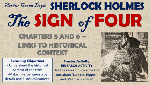The Sign of Four - Links to Historical Context! | Teaching Resources