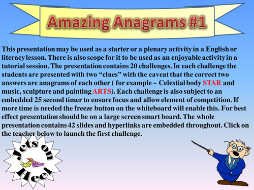 Amazing Anagrams 1 Extend Your Vocabulary | Teaching Resources
