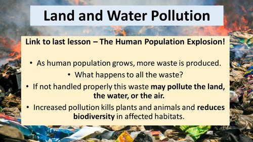 AQA GCSE Biology B7 Ecology - Land and Water Pollution | Teaching Resources