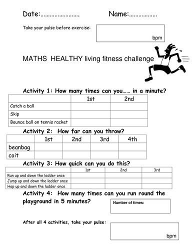 Fitness challenge | Teaching Resources