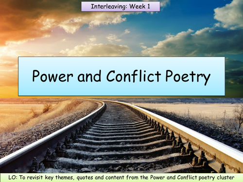 Power and Conflict Poetry Revision one off lesson | Teaching Resources