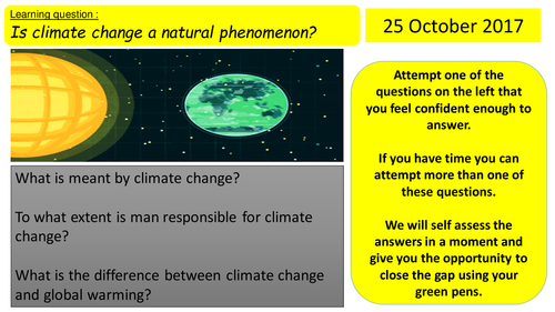 AQA (New spec) Climate change | Teaching Resources