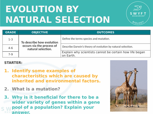 NEW AQA GCSE Trilogy (2016) Biology - Evolution by natural selection ...