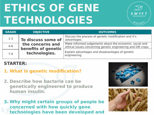 NEW AQA GCSE Trilogy (2016) Biology - Ethics of gene technlogies ...