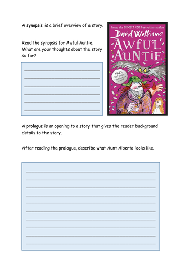 Awful Auntie Activities | Teaching Resources