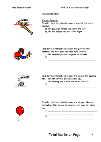 Interaction Pairs Worksheet | Teaching Resources