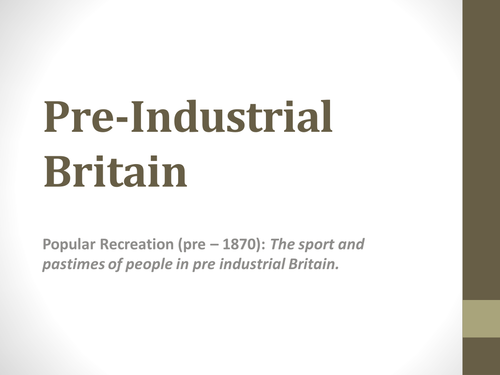 Pre-Industrial Britain | Teaching Resources