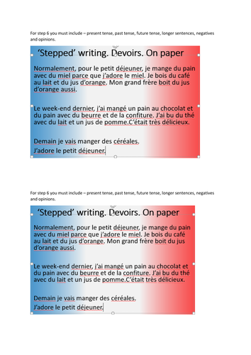 Studio 2 Module 4 breakfast writing homework 3 tenses | Teaching Resources