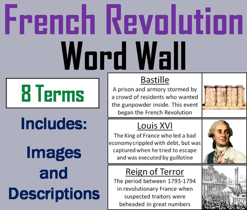 French Revolution Word Wall Cards | Teaching Resources