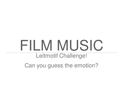 OCR GCSE Film Music Compositional Activity Leitmotifs | Teaching Resources