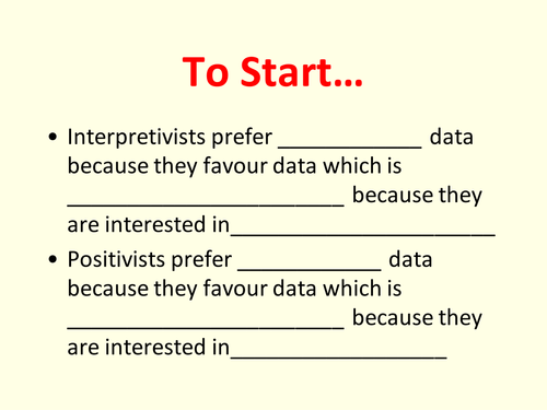 AQA A Level Sociology - Education and Research Methods - Interviews ...