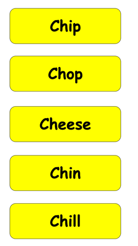 -ch Word Cards Phonics Activity | Teaching Resources