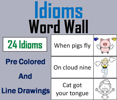 Idioms Word Wall Cards | Teaching Resources