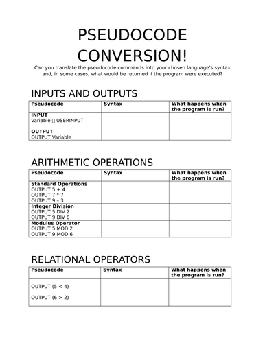 High school pascal resources