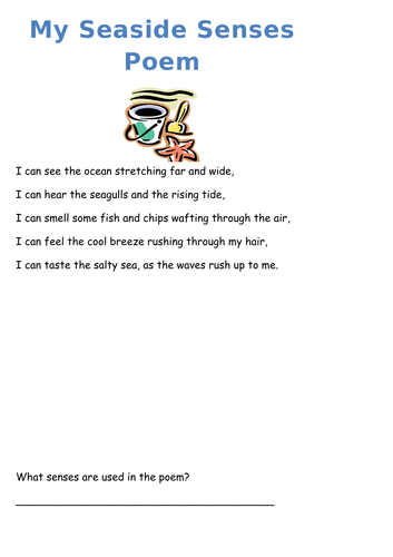 ***NEW*** Guided reading seaside poem | Teaching Resources