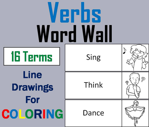 Verbs Word Wall Cards | Teaching Resources