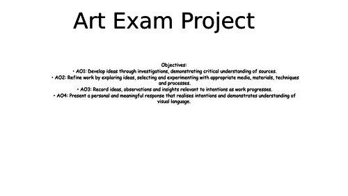 Art Exam stages of working | Teaching Resources