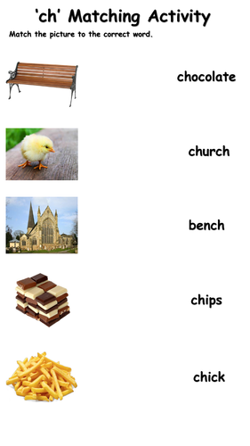 -ch- Matching Activity | Teaching Resources