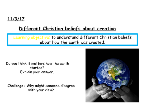 GCSE Religion and Life - Beliefs about Creation - Christian, Muslim ...