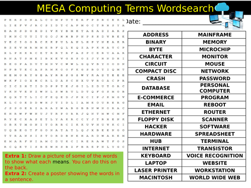 3 x ICT Computing Terms Wordsearches Starter Settler Activity Homework ... 3 x ICT Computing Terms Wordsearches Starter Settler Activity Homework ...