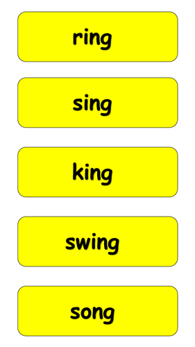 -ng Word Cards Phonics Activity | Teaching Resources